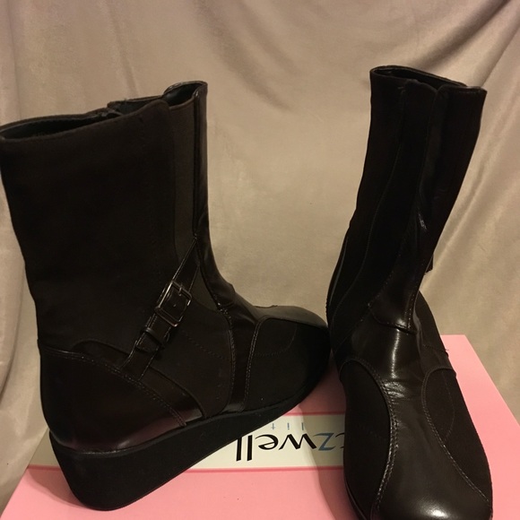 Shoes | Fitzwell Willow Leather Wedge Boot | Poshmark